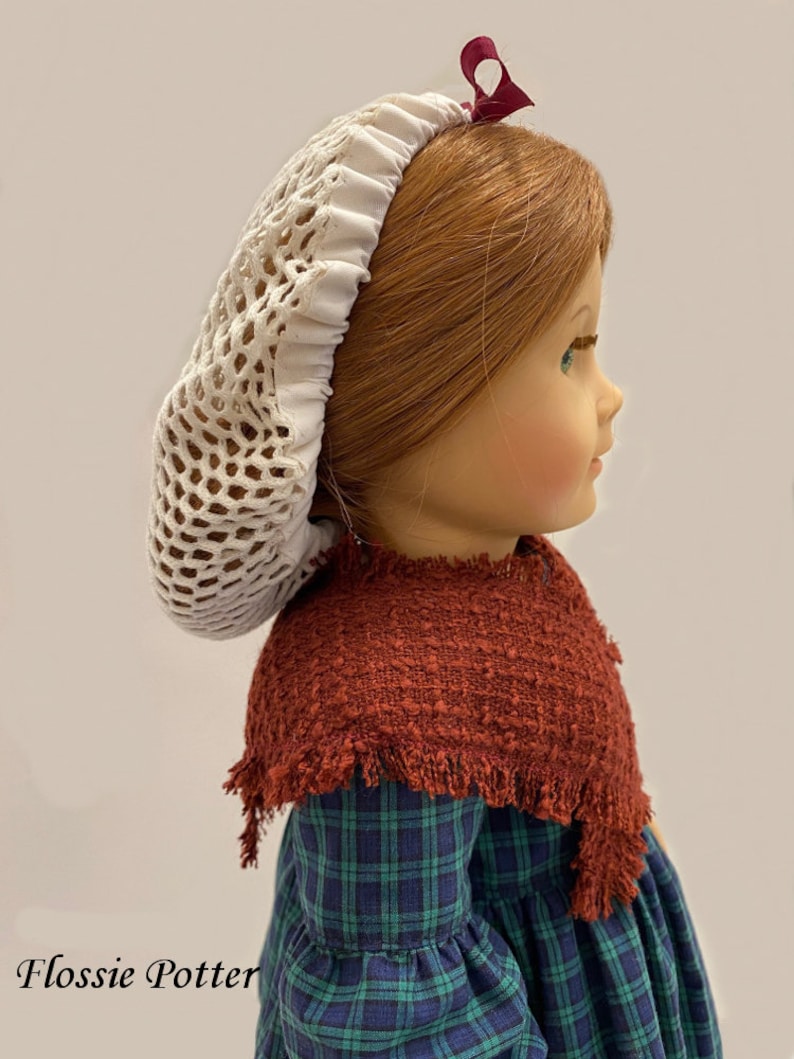 1800s Simple Stitches Heart Warmer & Snood 18 inch Doll | Etsy