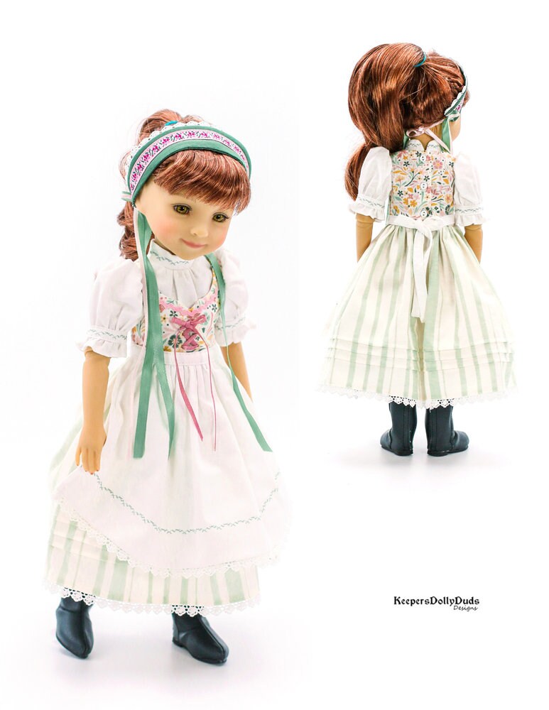 Spring Dirndl German Style 15 Inch Doll Clothes Pattern - Etsy