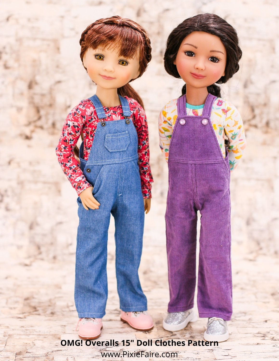 Oh My Gosh! Overalls Pattern for 15" Ruby Red Fashion Friends Dolls ...