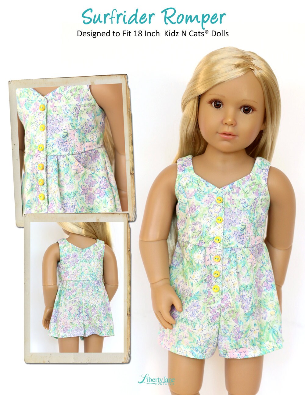 Surfrider Sundress and Romper Doll Clothes Pattern Designed to Fit Kidz ...