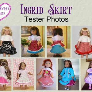 Ingrid Skirt 18 Inch Doll Clothes Pattern Fits Popular 18" Dolls - Genniewren Designs - PDF ...