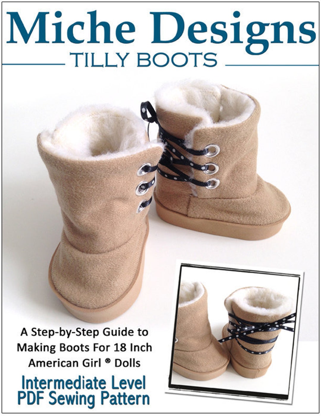 Tilly Boots 18 Inch Doll Clothes Shoe Pattern Fits Dolls Such as ...