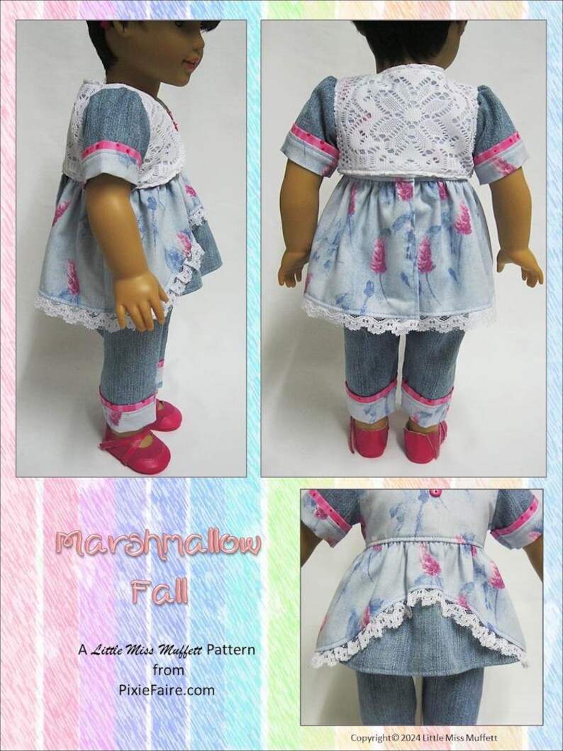 Marshmallow Fall Outfit 18 Inch Doll Clothes Pattern Fits Popular 18 ...