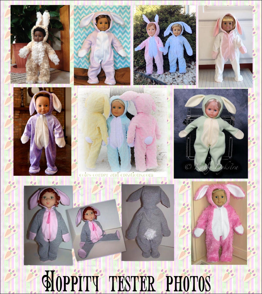 Hoppity Easter Bunny Outfit 18 Inch Doll Clothes Pattern Also - Etsy