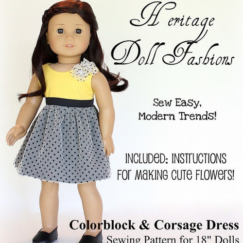 PDF Doll Clothes Dress Pattern Fits 18 Dolls Such as - Etsy