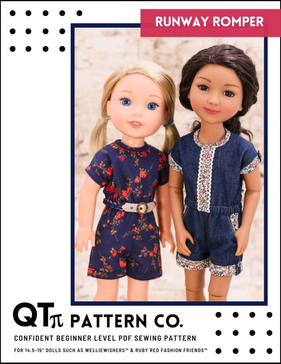 Runway Romper 14.5-15 Inch Doll Clothes Pattern Fits Dolls Like ...