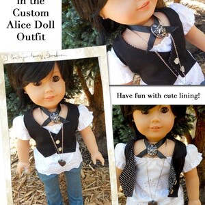 Lined Vest 18 Inch Doll Clothes Pattern Fits Popular 18" Dolls - Miche ...