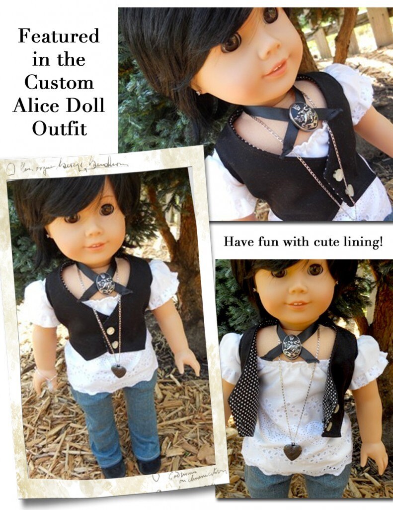 Lined Vest 18 inch Doll Clothes Pattern Fits Dolls such as | Etsy