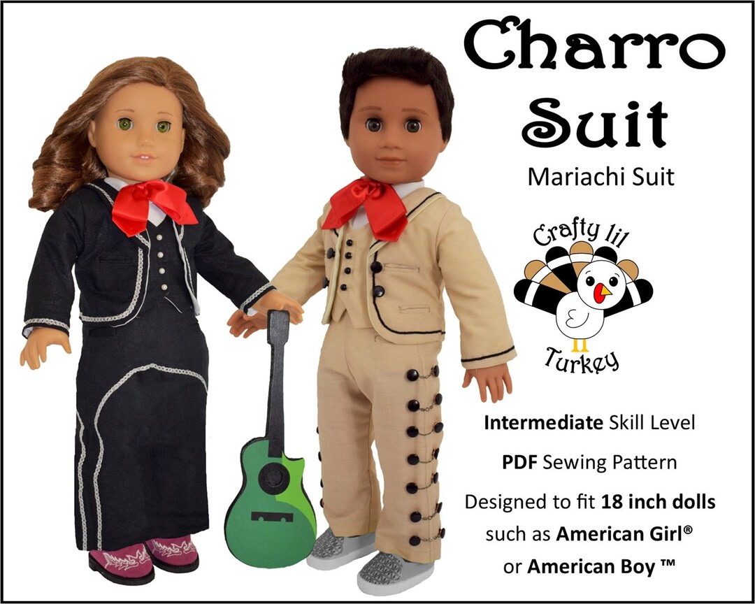 Charro Suit 18 Inch Doll Clothes Pattern Fits Popular 18 Dolls Crafty ...