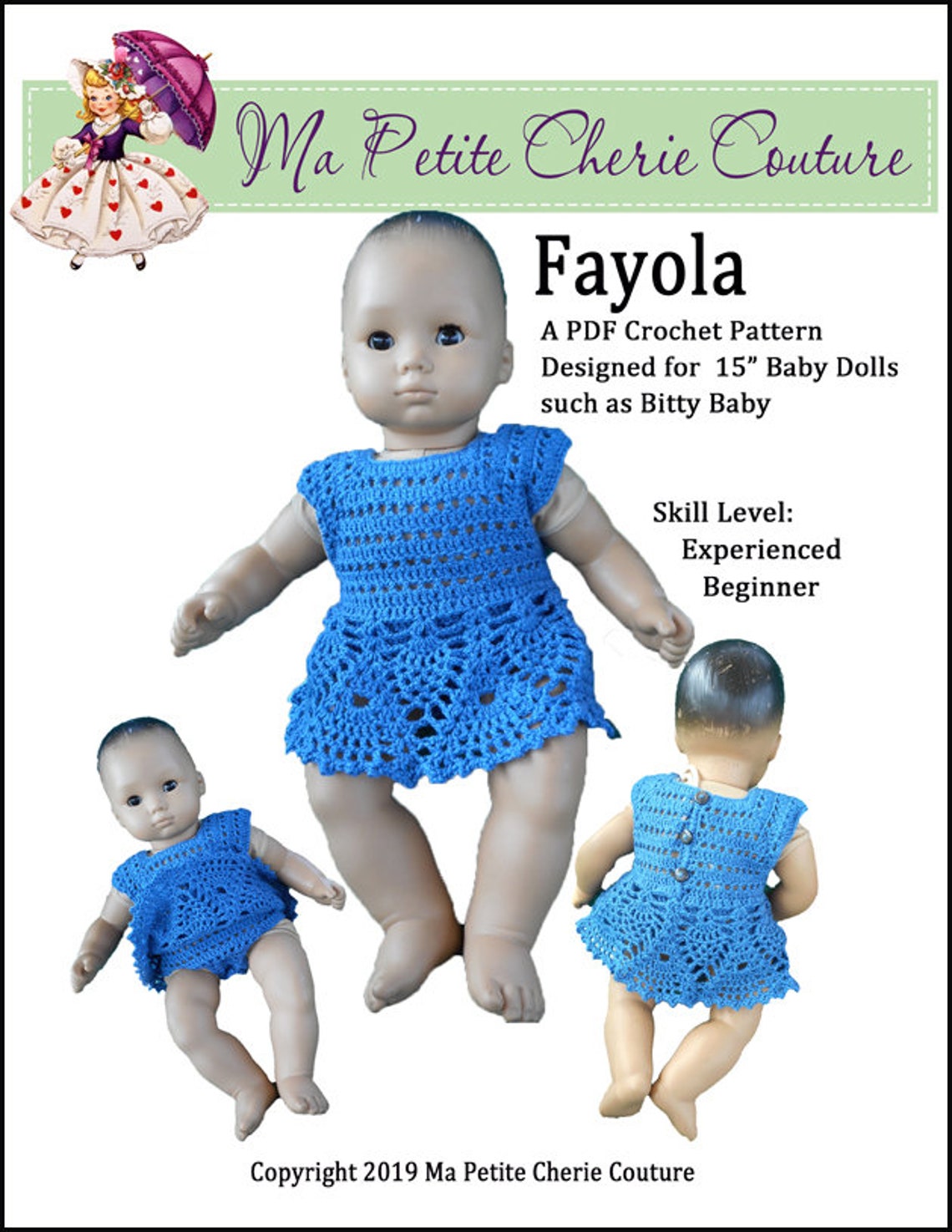 Fayola 15 Inch Doll Clothes Crochet Pattern Fits Baby Dolls Such as ...