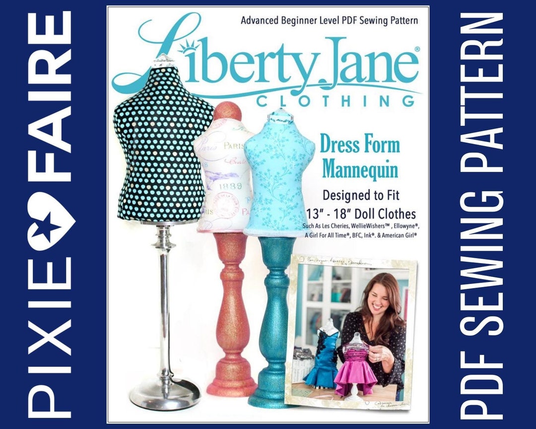 Dress Form Bundle 13-18 Inch Doll Clothes Pattern - Liberty Jane - PDF ...