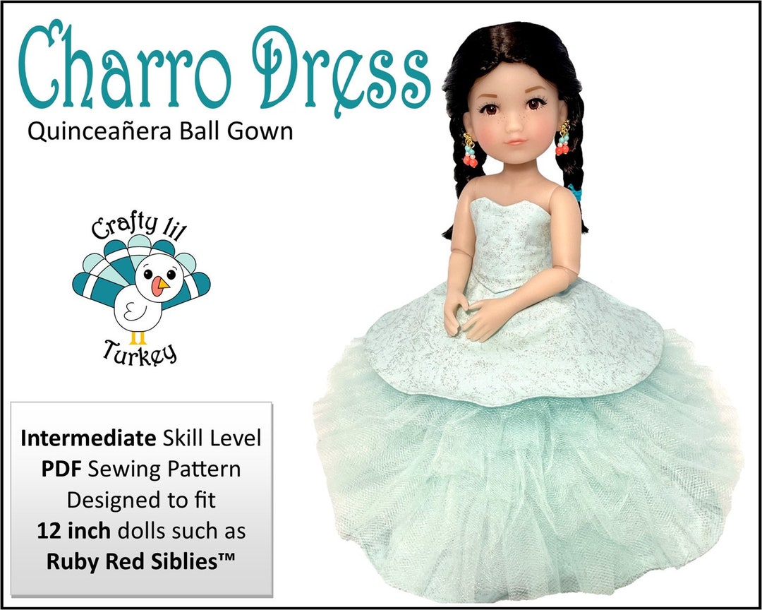 Charro Dress 12 Inch Doll Clothes Pattern Fits Siblies™ - Crafty Lil ...