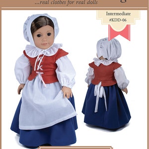 Pretty Pilgrim 18 Inch Doll Clothes Pattern Designed to Fit Popular 18 ...