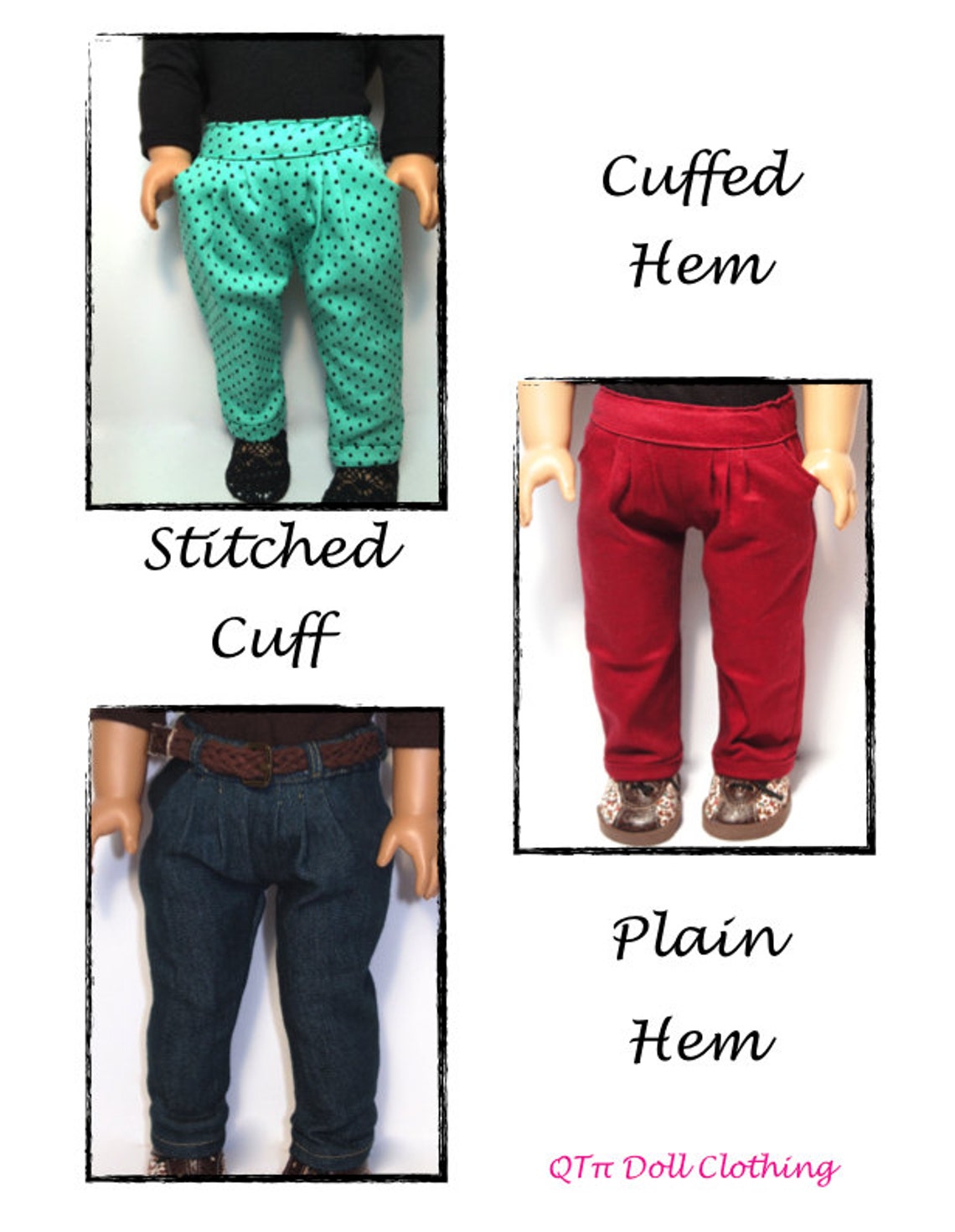 Perfectly Pleated Pants 18 Inch Doll Clothes Pattern Fits - Etsy