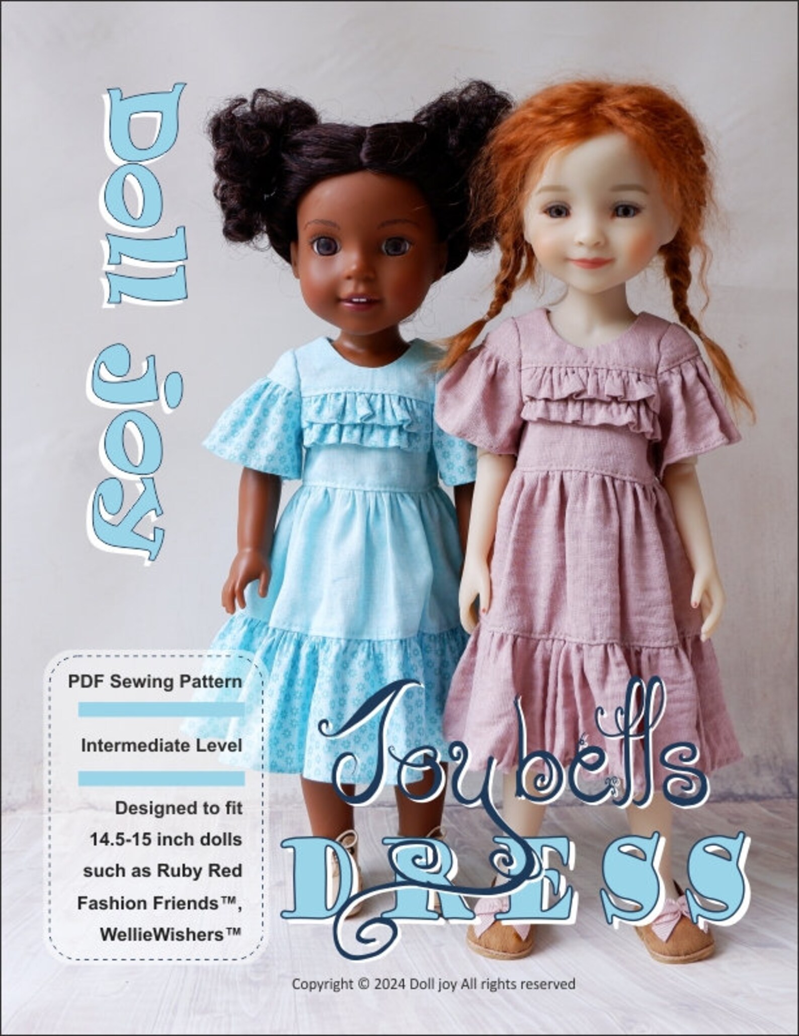 Joy Bells Dress 14.5-15 Inch Doll Clothes Pattern Fits Dolls Such as ...