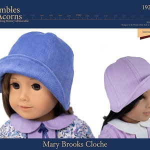 Mary Brooks Cloche 18 Inch Doll Clothes Pattern Fits Popular 18" Dolls ...