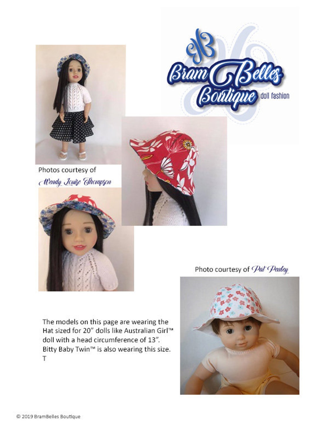 Petal Hat 18 Inch Doll Clothes Pattern Fits Dolls With 12-13 - Etsy