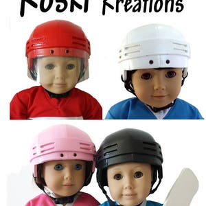 Hockey Helmet 18 Inch Doll Clothes Pattern Designed to Fit Popular 18 ...