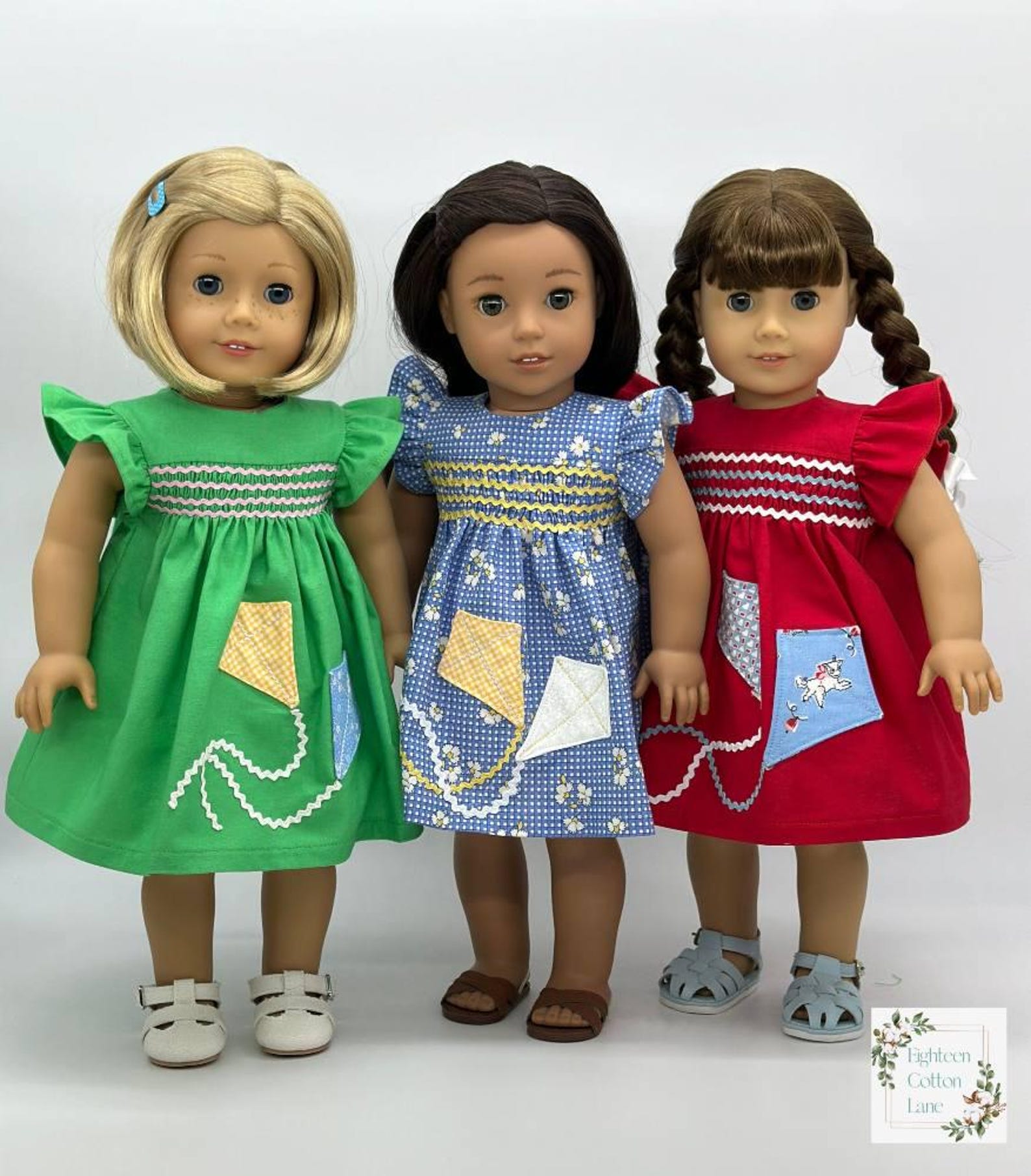 Let's Fly a Kite! 18" Doll Clothes Pattern Designed to Fit Popular 18 ...
