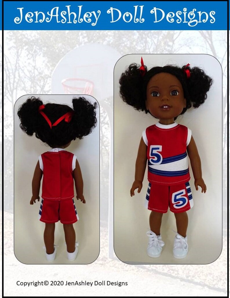 Shootin Hoops Basketball Uniform 14-14.5 Inch Doll Clothes Pattern ...