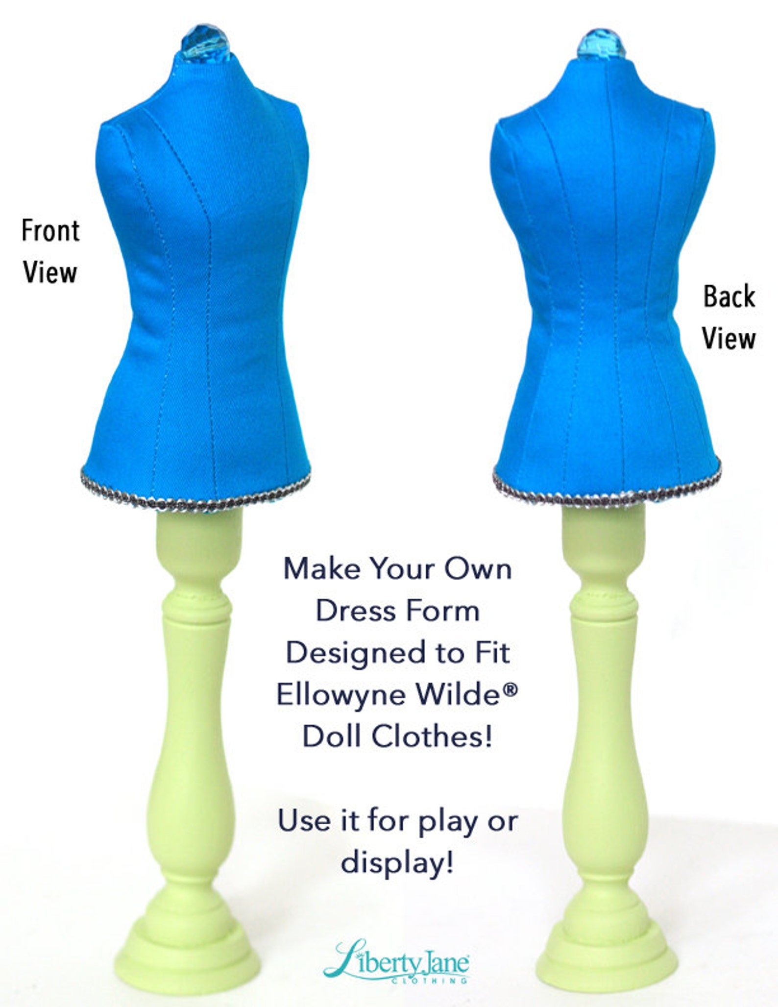 Dress Form 16 Inch Doll Clothes Pattern Designed to Fit 16" Ellowyne ...