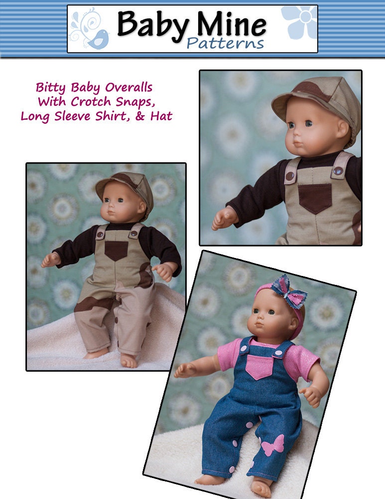 Overalls Bundle 15 Inch Doll Clothes Pattern Fits Baby Dolls - Etsy