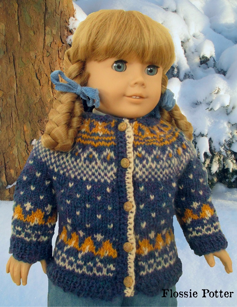 Starry Starry Night Cardigan 18 inch Doll Clothes Knitting | Etsy