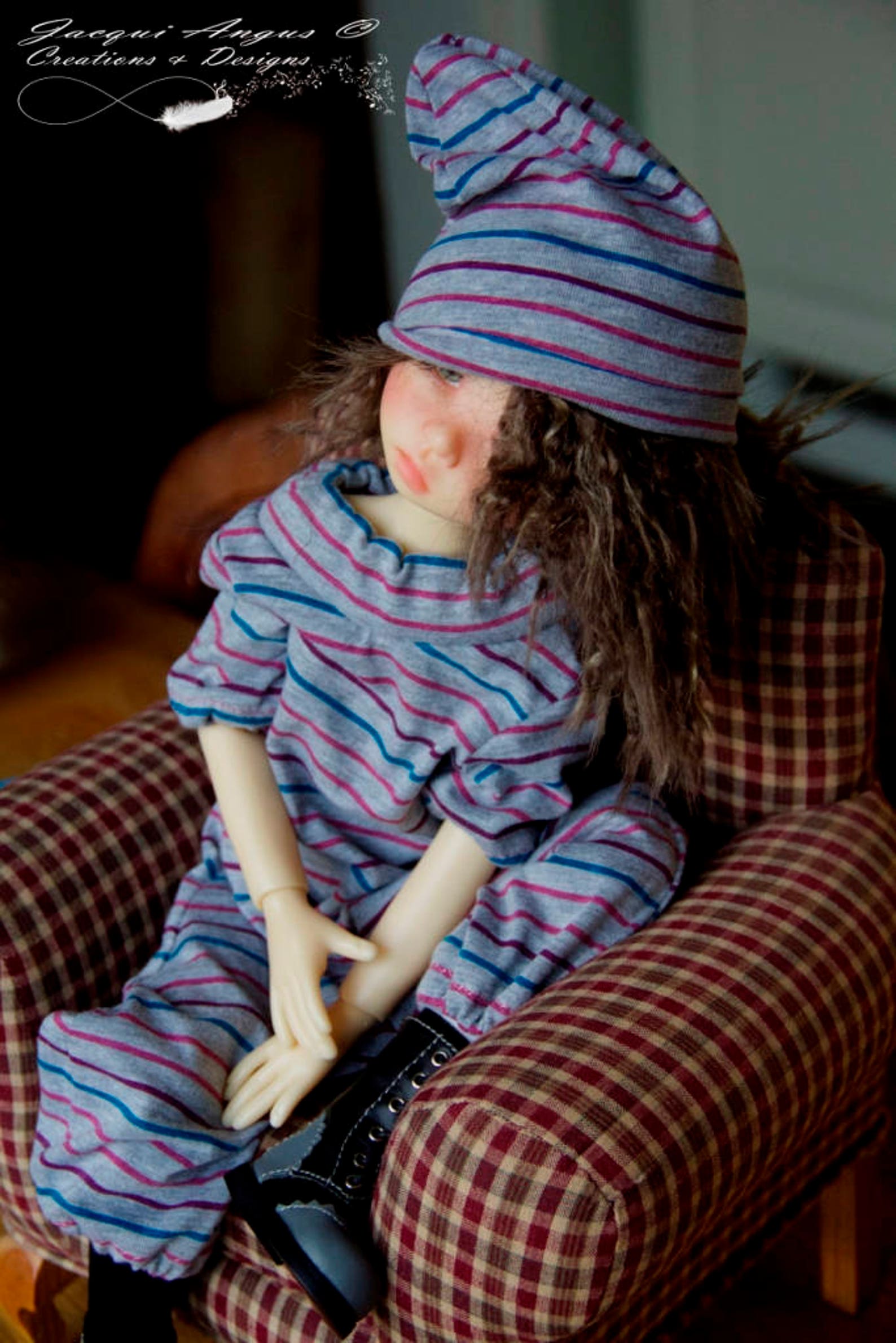 Lazy Day Romper Doll Clothes Pattern Fits MSD BJD Dolls Such as Kaye ...