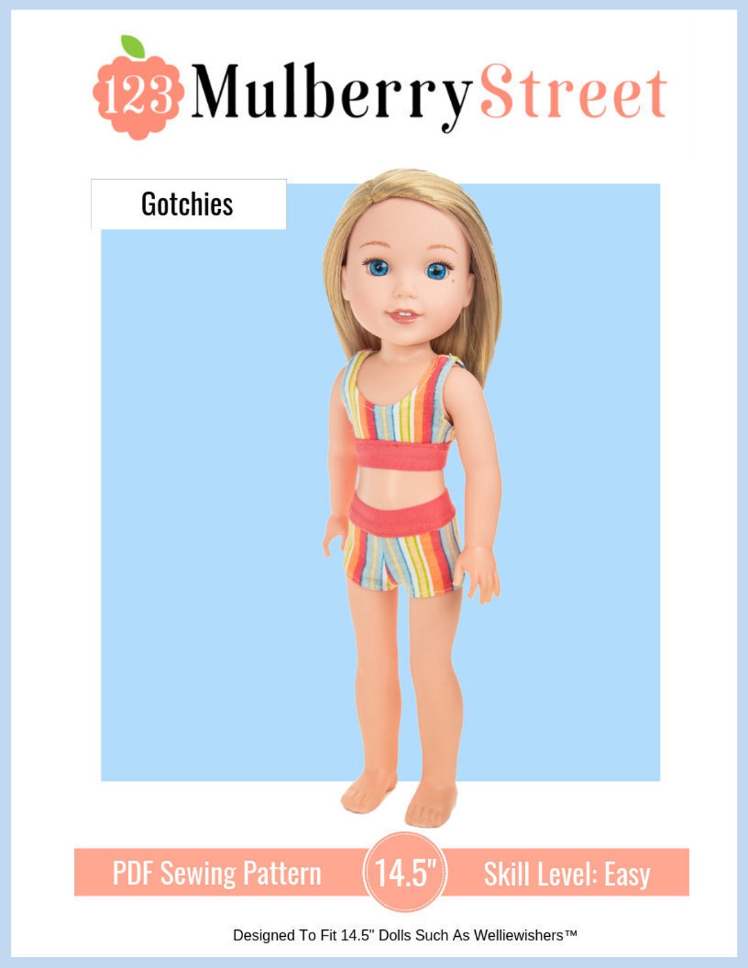 Gotchies 14.5 Inch Doll Clothes Pattern Instant Download - 123 Mulberry ...