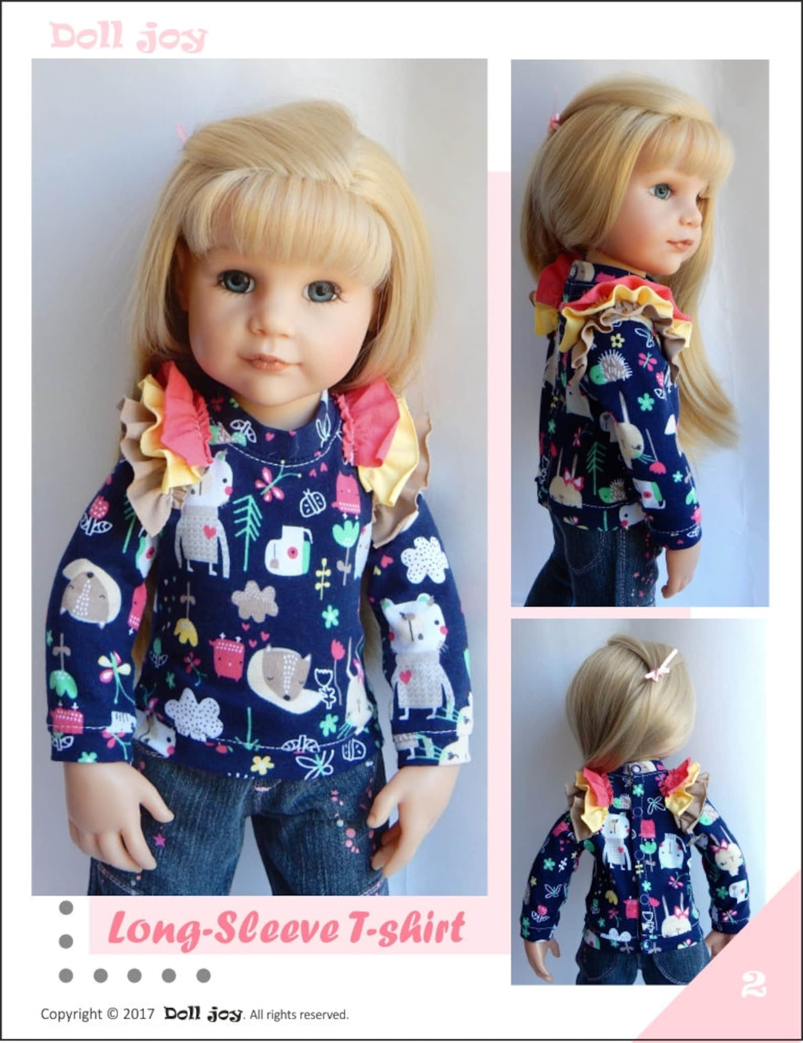 T-shirts 19 Inch Doll Clothes Pattern Fits Dolls Such as Gotz® - Etsy