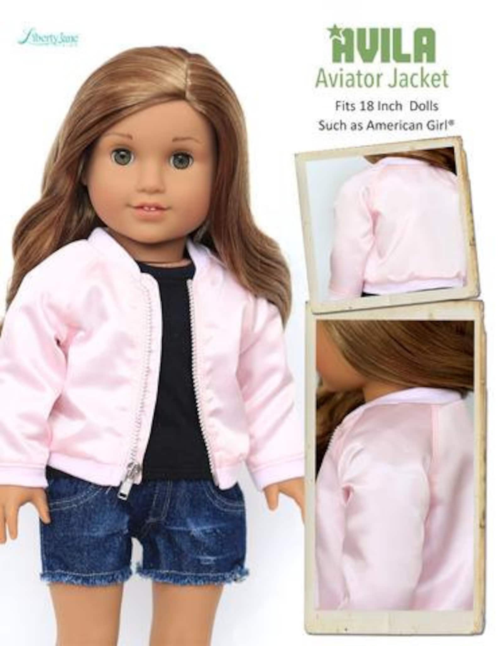 Avila Aviator Jacket 18 Inch Doll Clothes Pattern Fits Dolls | Etsy