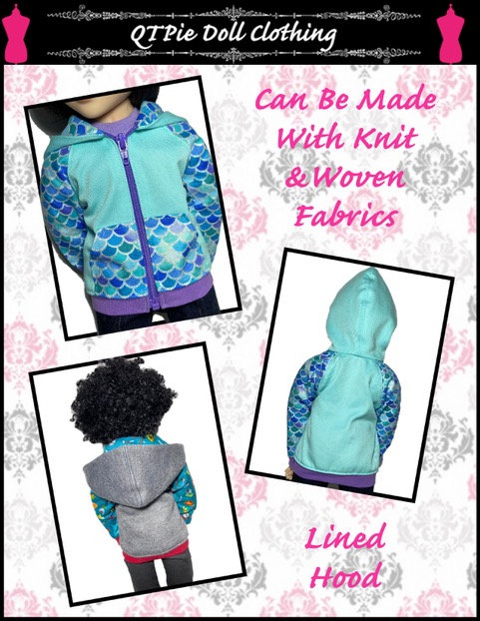 Rough 'n' Tumble Hoodie 16 Inch Doll Clothes Pattern Fits A Girl for ...