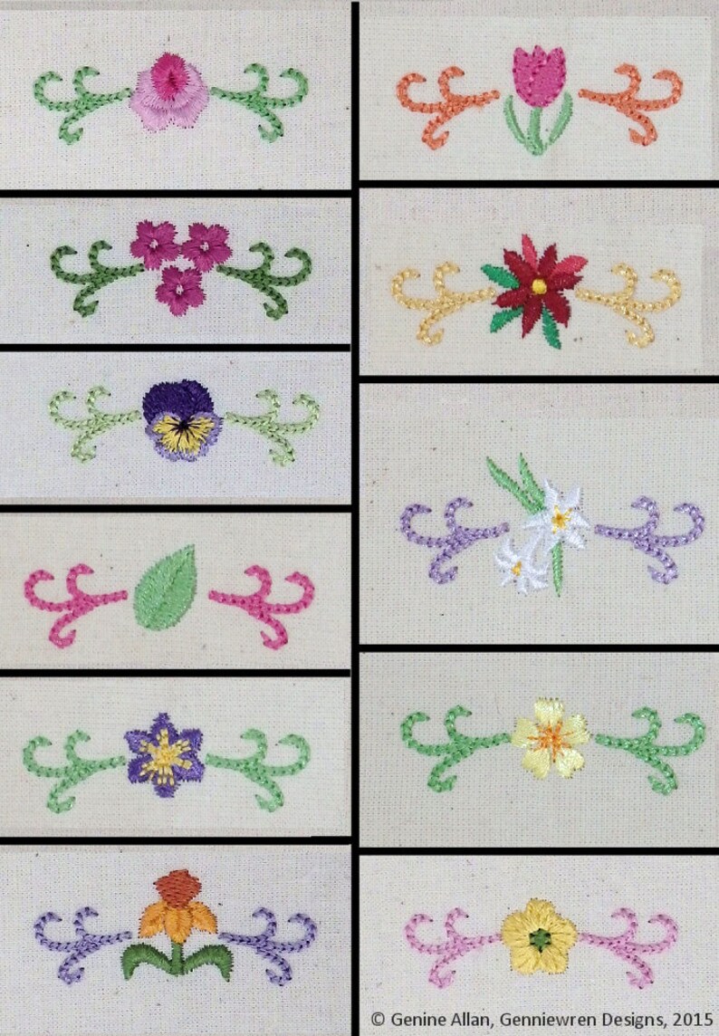 Mini Scroll Design Set 4 Machine Embroidery Designs Sized - Etsy