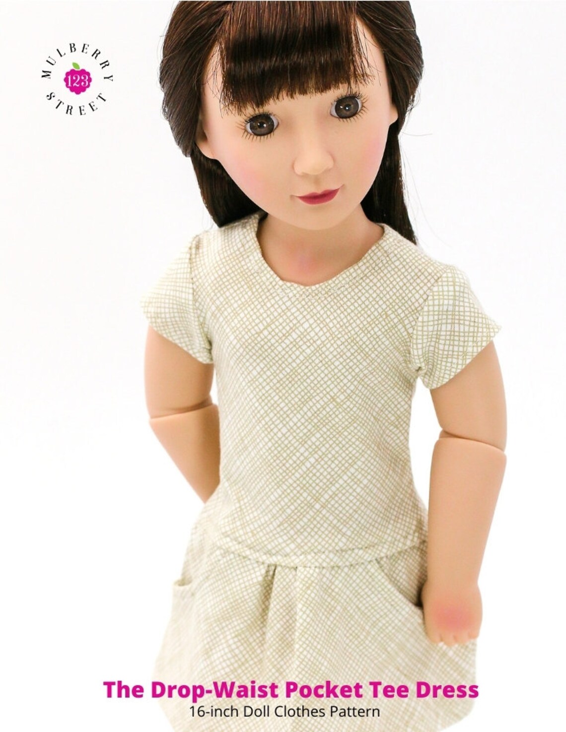 Drop Waist Pocket Tee Dress 16 Inch Doll Clothes Pattern Fits - Etsy