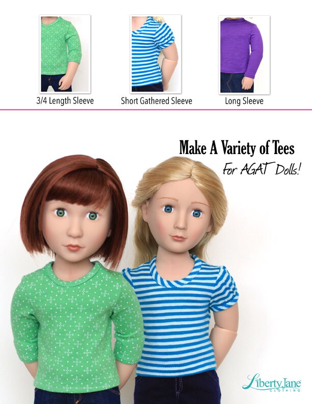 T-shirt Variations 16 Inch Doll Clothes Pattern Fits A Girl for All ...