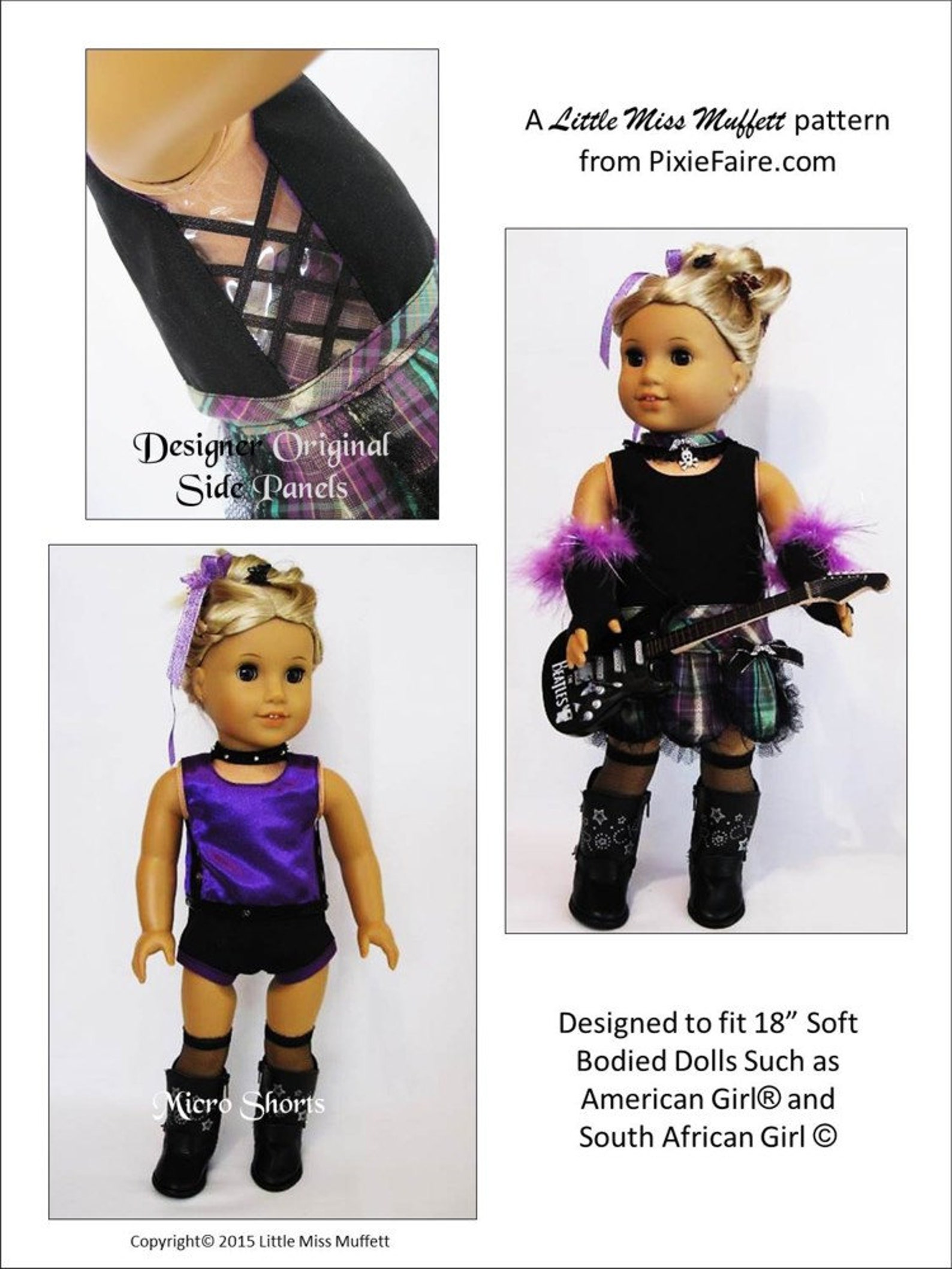 Punk Rock Princess 18 Inch Doll Clothes Pattern Fits Dolls | Etsy