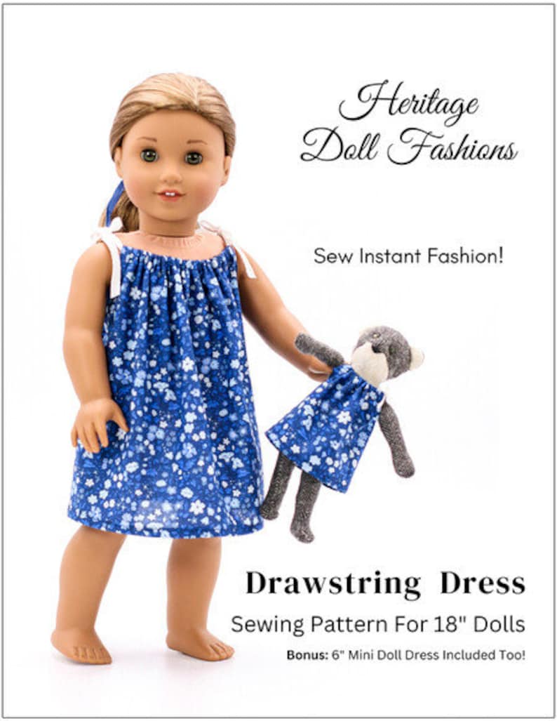 5 Patterns Bundle 18 Inch Doll Clothes Pattern Designed To Fit Etsy