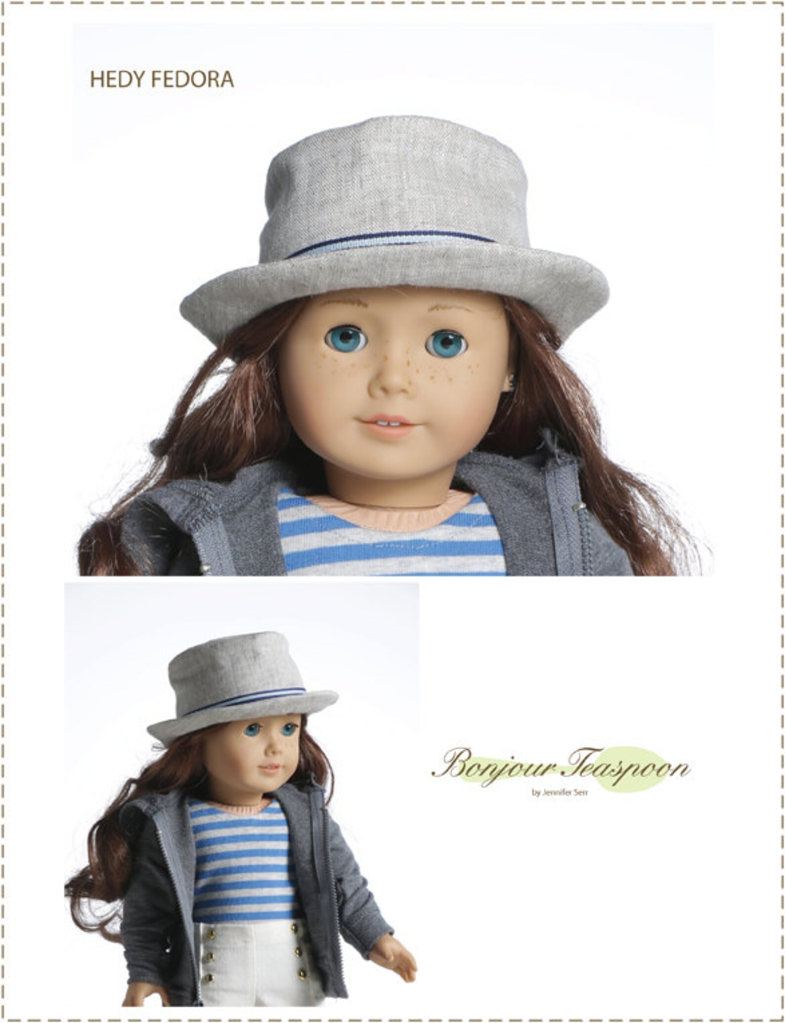 Hedy Fedora 18 Inch Doll Clothes Pattern Fits Popular 18" Dolls ...
