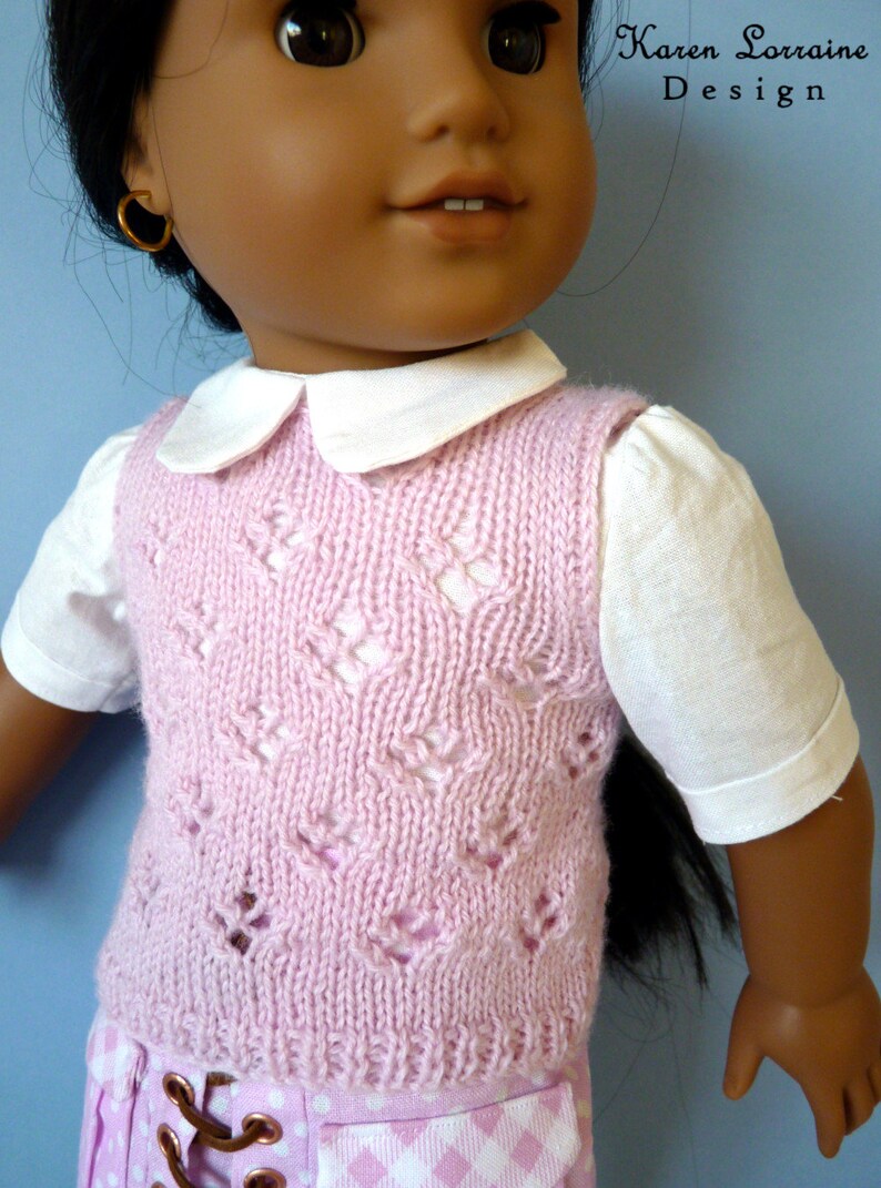 Lace Vest 18 Inch Doll Clothes Knitting Pattern Designed to Fit Dolls ...