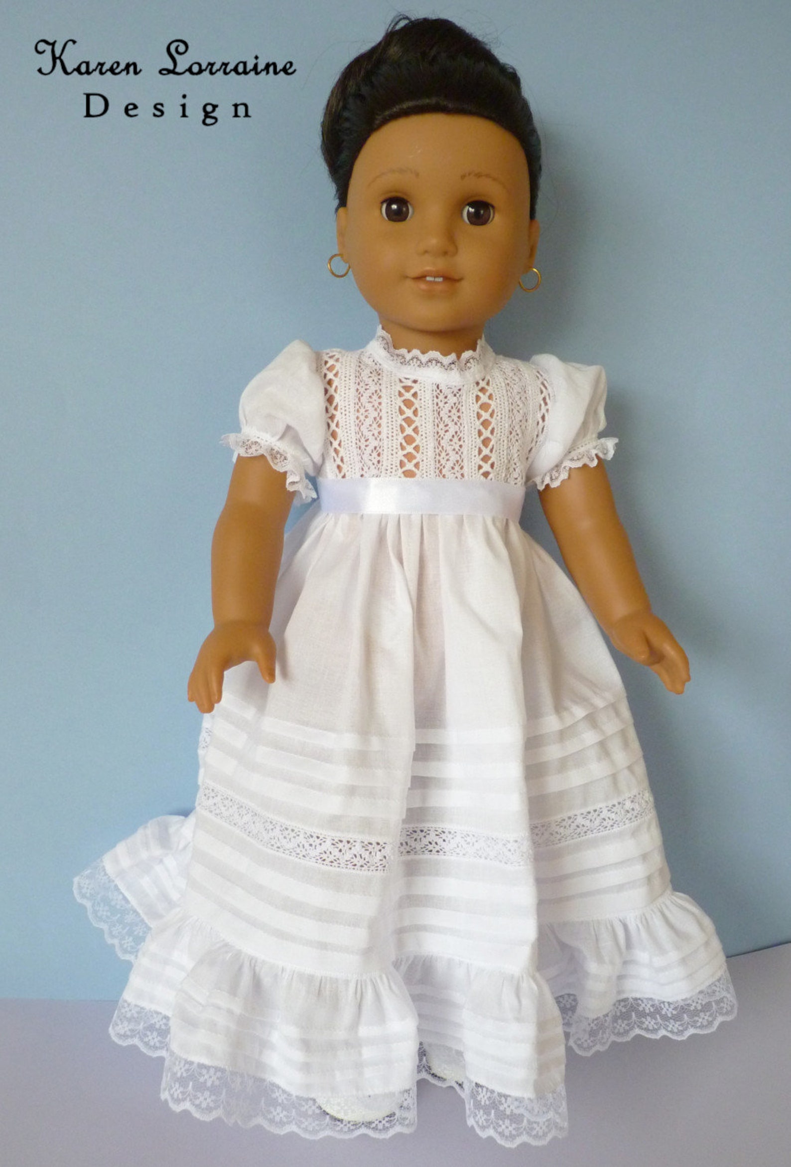 Heirloom Lace 18 Inch Doll Clothes Pattern Designed to Fit Popular 18 ...