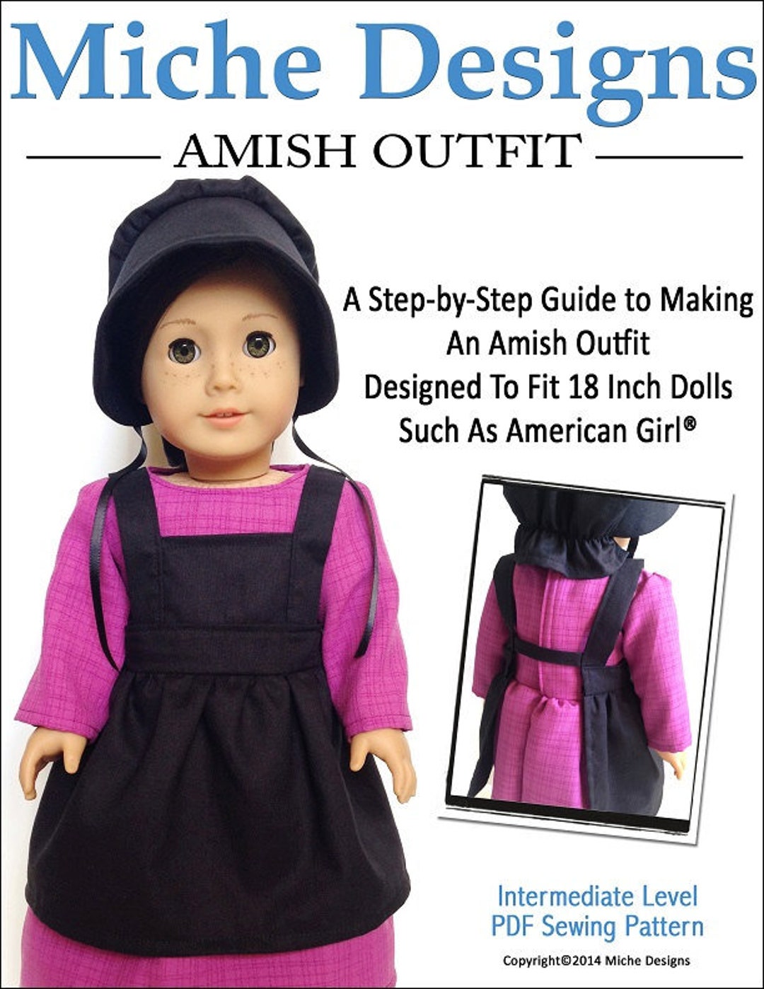 Amish Outfit 18 Inch Doll Clothes Pattern Fits Popular 18" Dolls ...