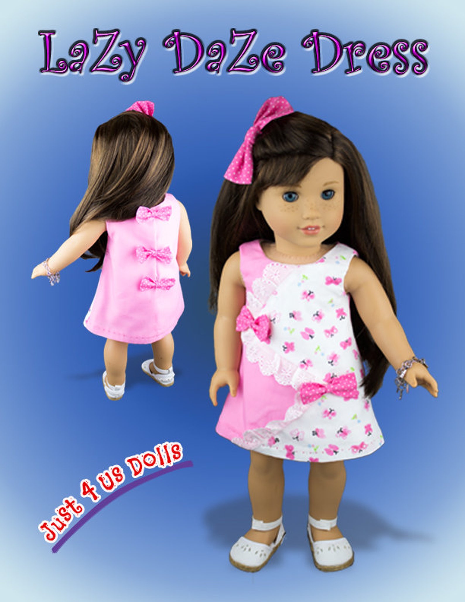 Lazy Daze Dress 18 Inch Doll Clothes Pattern Fits Popular 18" Dolls ...