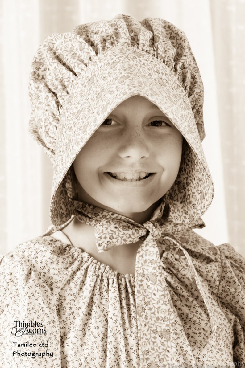 Prairie Rose Bonnet Pattern for Girls and Women Thimbles and - Etsy