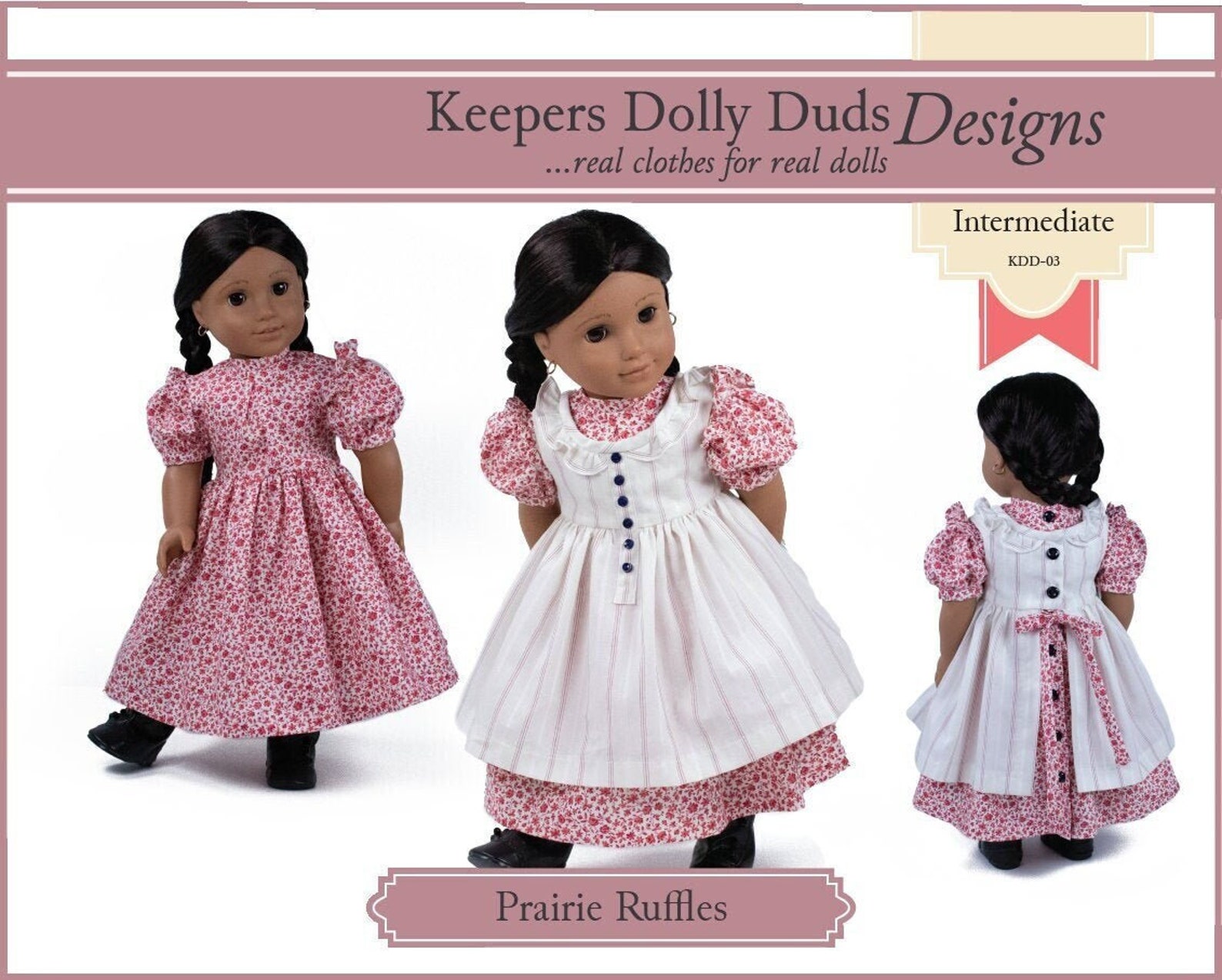 Prairie Ruffles Dress 18 Inch Doll Clothes Pattern Designed to | Etsy