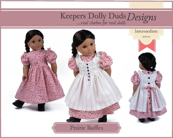 Prairie Ruffles Dress 18 Inch Doll Clothes Pattern Designed to | Etsy