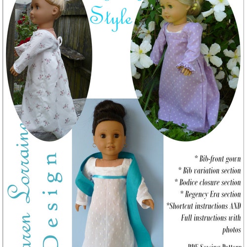 PDF Doll Clothes Dress Pattern Fits 18 Dolls Such as - Etsy