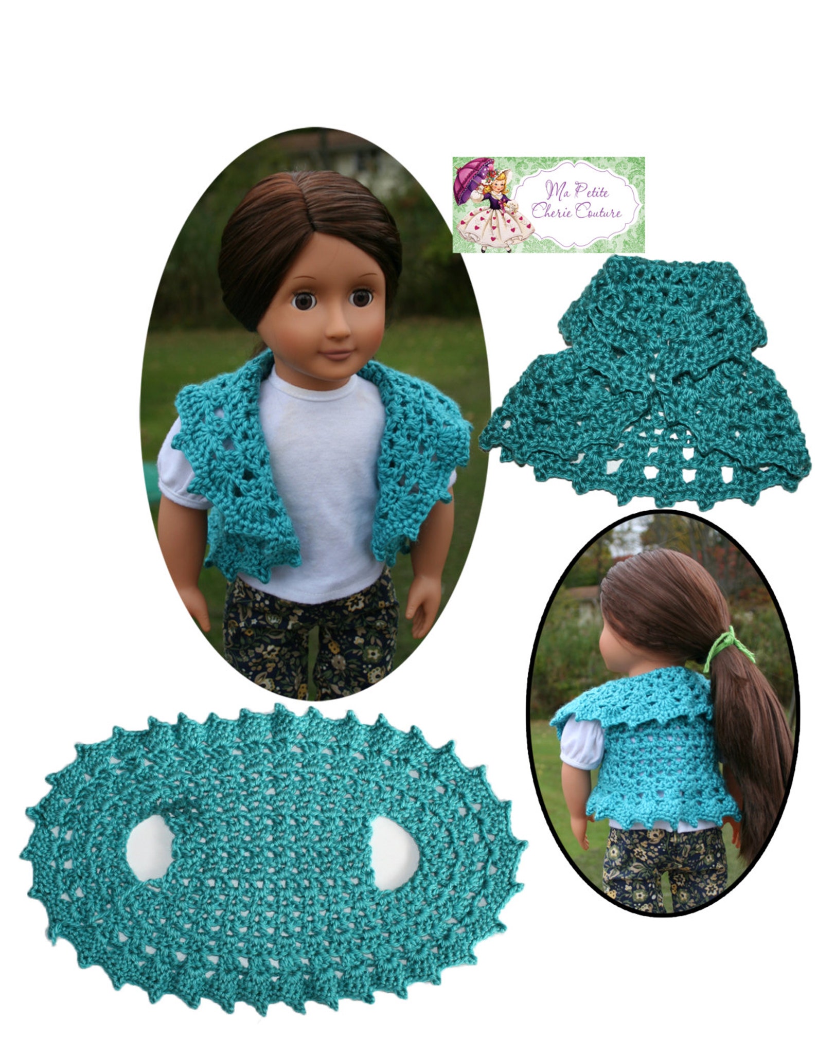 Ovation Vest 18 Inch Doll Clothes Crochet Pattern Fits Popular 18 ...