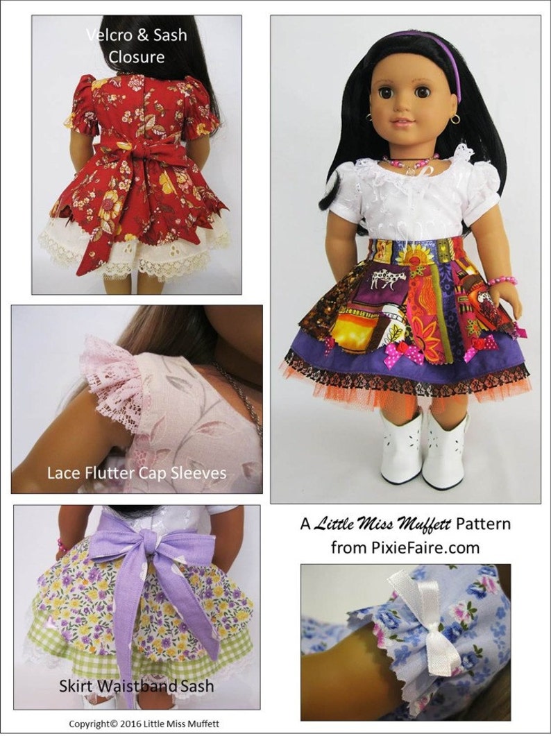 Faerie Faye Dress 18 Inch Doll Clothes Pattern Fits Dolls Such Etsy