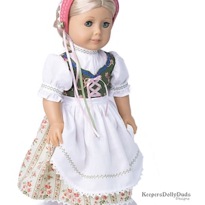 Spring Dirndl German Style 18 Inch Doll Clothes Pattern Fits Popular 18 ...