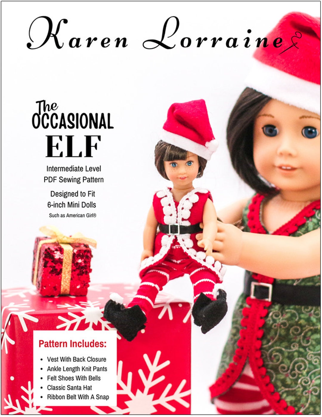 The Occasional Elf 6 Inch Mini Doll Clothes Pattern - Karen Lorraine ...